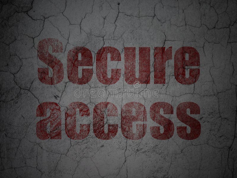 Security Concept: Secure Access on Grunge Wall Background Stock ...
