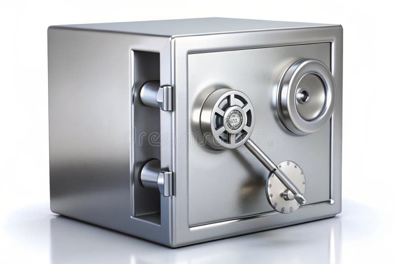 Security Concept: Safe Bank with a Key for Data Protection Stock ...
