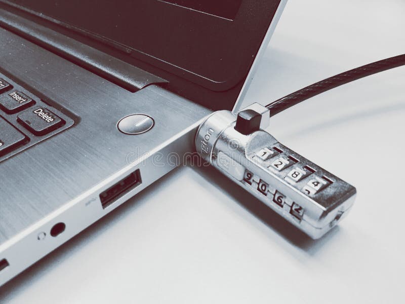 Kensington Security Slot Lock Hole on the Back of the Laptop Computer ...