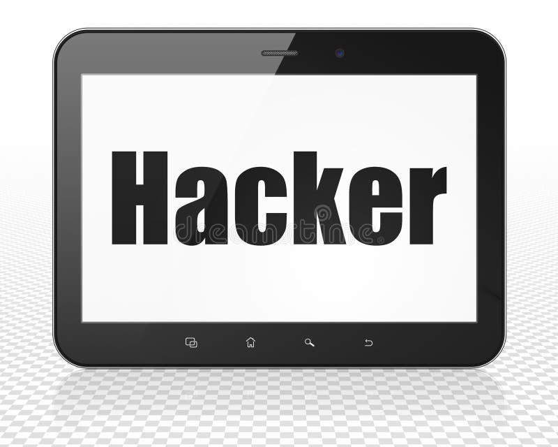 Security Concept: Tablet Pc Computer with Hacker on Display Stock ... Security Concept: Tablet Pc Computer with Hacker on Display Stock ...
