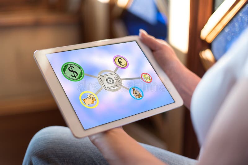 Security Concept on a Tablet Stock Photo - Image of password, business ...