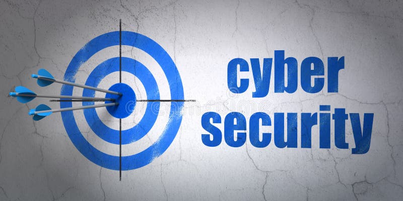 Security Concept: Target and Cyber Security on Stock Illustration ...