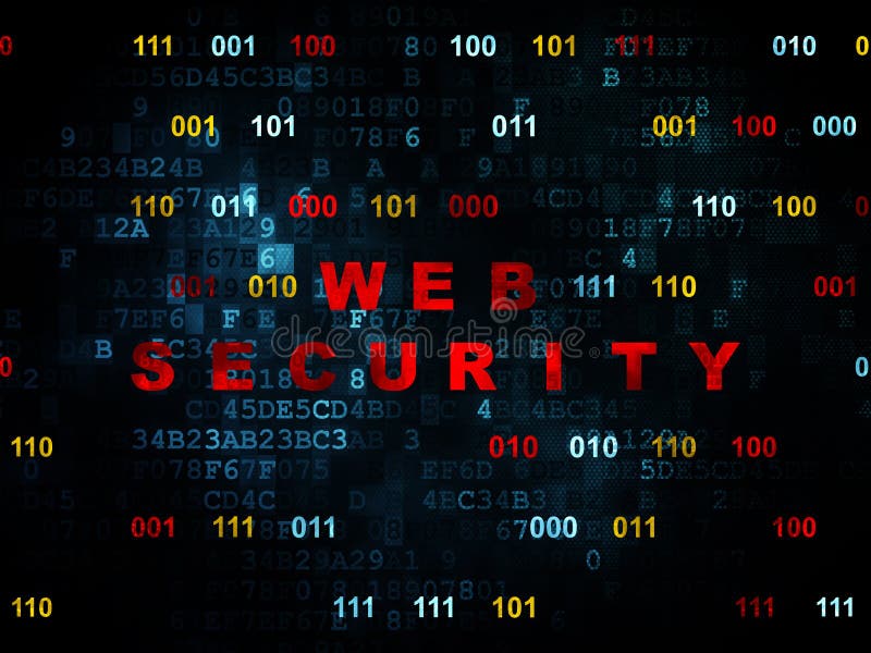 Security Concept: Web Security on Digital Stock Illustration - Illustration of background, crack ...