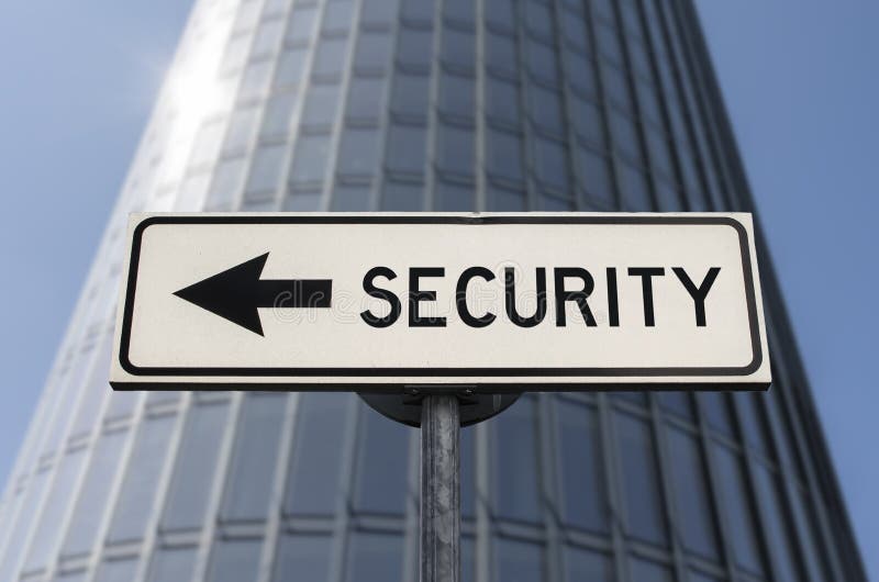 Security Concept. White Sign with Arrow with Inscription Security ...