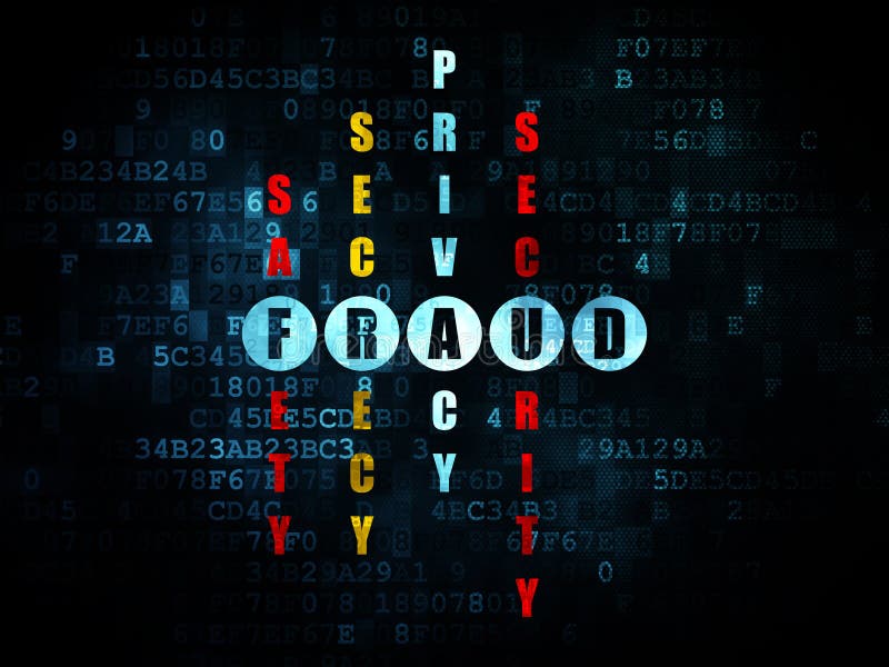 Security Concept: Word Fraud in Solving Crossword Stock Illustration ...