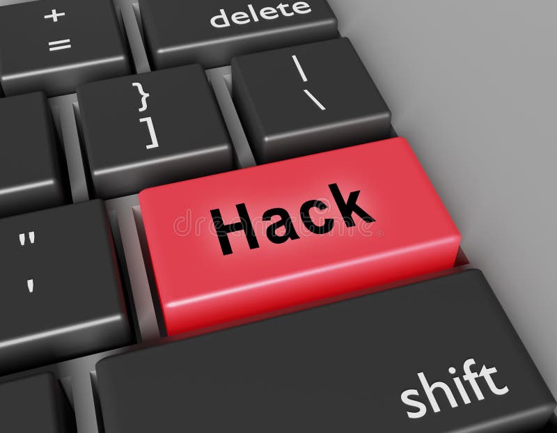 Hack Button On A Computer Keyboard Stock Illustration Illustration Of Pieces Button 183044823