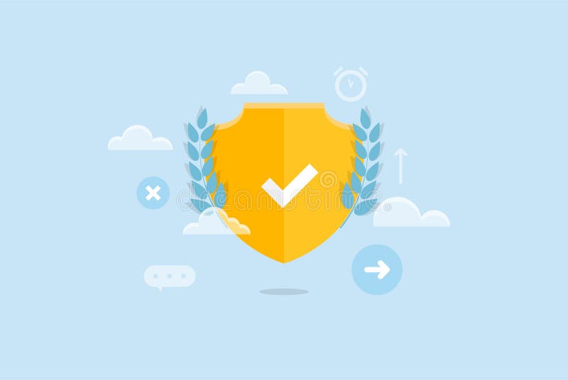 Security Conceptual Illustration Business Security Vector