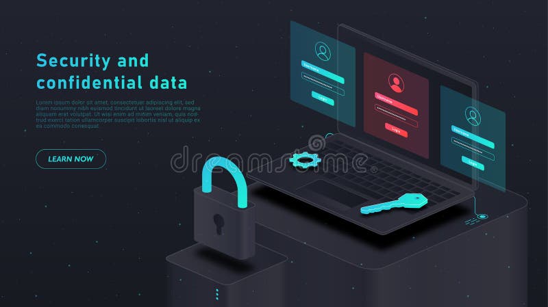 Security and Confidential Data Stock Vector - Illustration of service ...