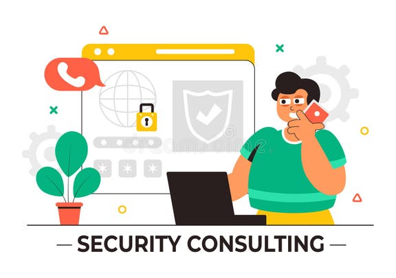 Security Consulting Illustration Featuring Information Technology and ...