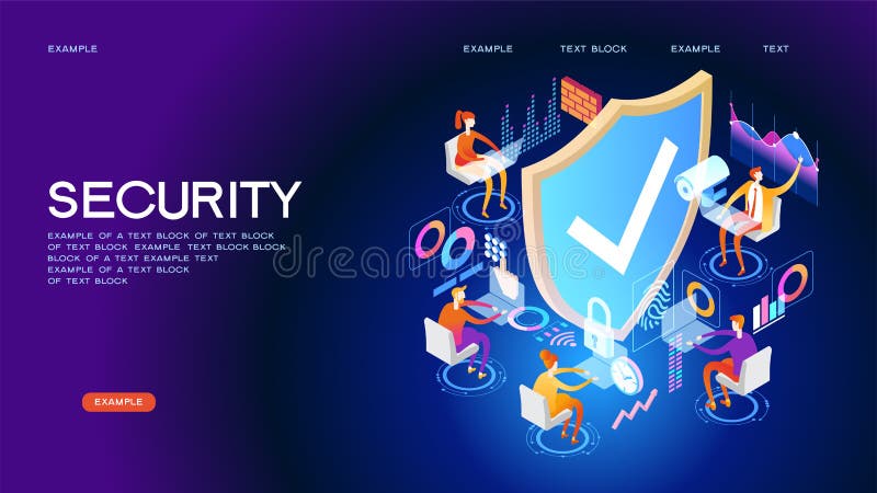 Security Control Concept Banner Stock Vector - Illustration of ...