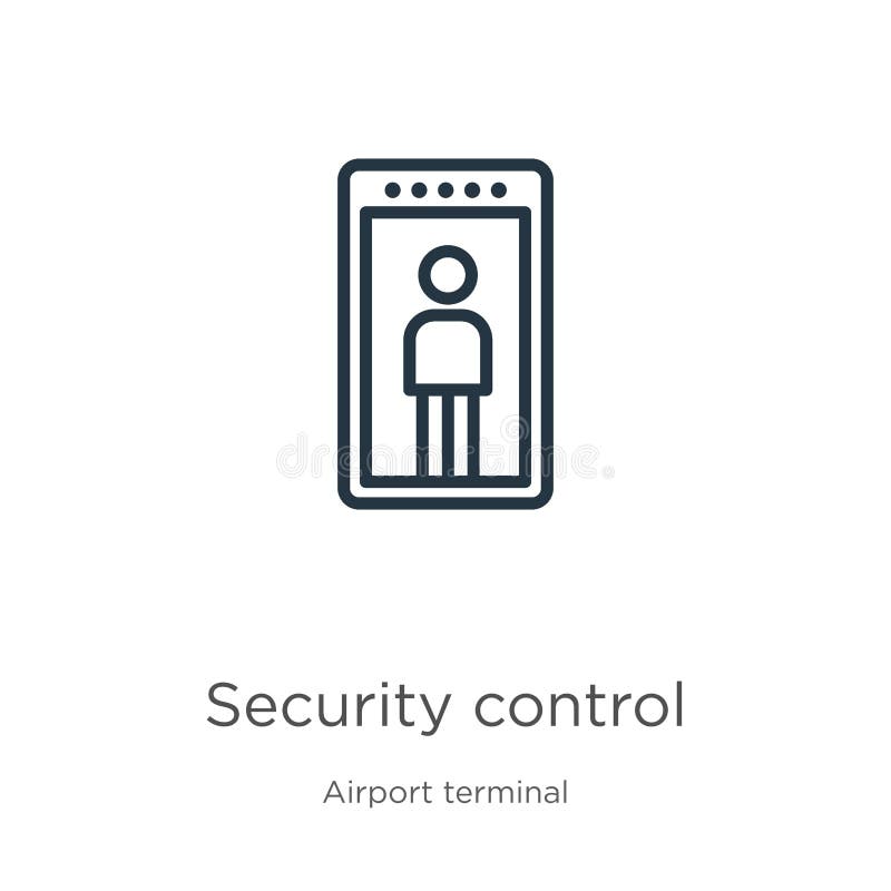 Security Control Icon. Thin Linear Security Control Outline Icon ...