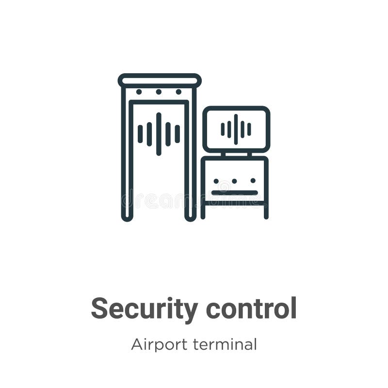 Security Control Outline Vector Icon. Thin Line Black Security Control ...