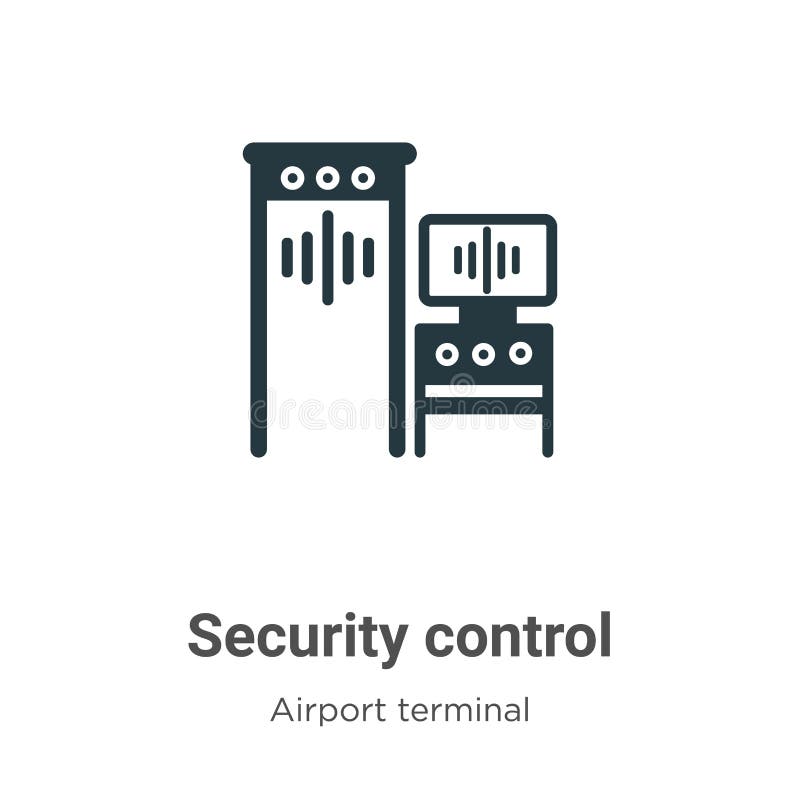 Security Control Vector Icon on White Background. Flat Vector Security ...