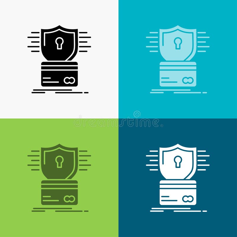 Security, Credit Card, Card, Hacking, Hack Icon Over Various Background ...
