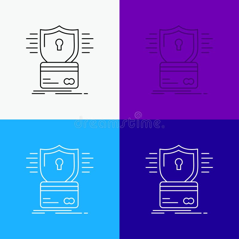 Security, Credit Card, Card, Hacking, Hack Icon Over Various Background ...