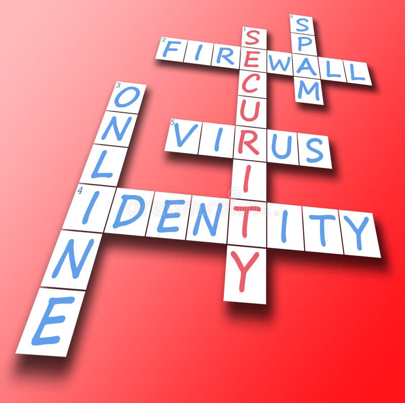 Security on crossword stock illustration. Illustration of online - 22546985