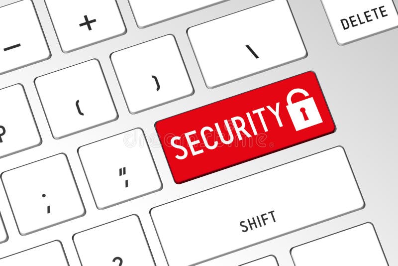 Security - 3D Computer Keyboard Stock Illustration - Illustration of ...