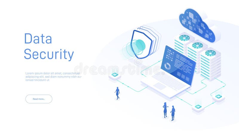 Security Data Protection. Internet Security Isometric Concept. Isometric Concept Protection ...