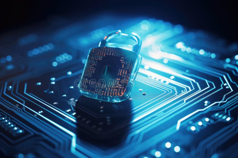 Security and Data Protection in Technological Development Stock Vector ...