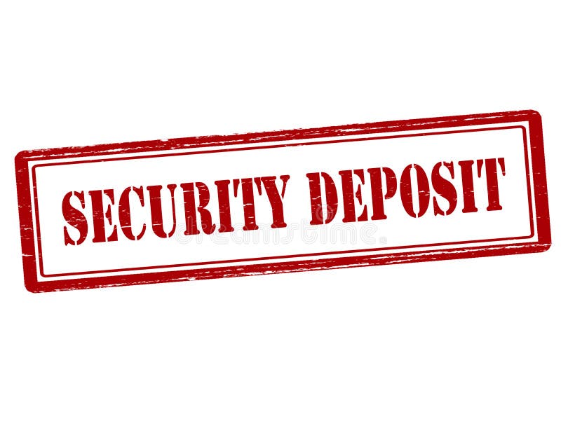 Security deposit stock illustration. Illustration of text - 92112857