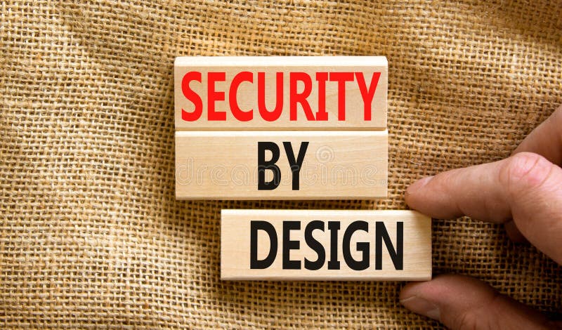 Security by Design Symbol. Concept Words Security by Design on Wooden ...