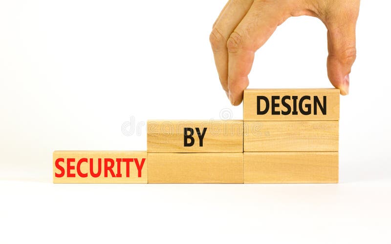 Security by Design Symbol. Concept Words Security by Design on Wooden ...