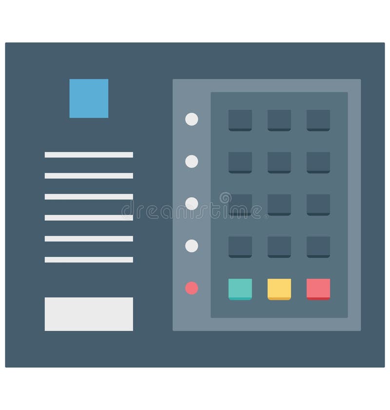 Security Device Color Isolated Vector Icon that Easily Can Be Modified ...