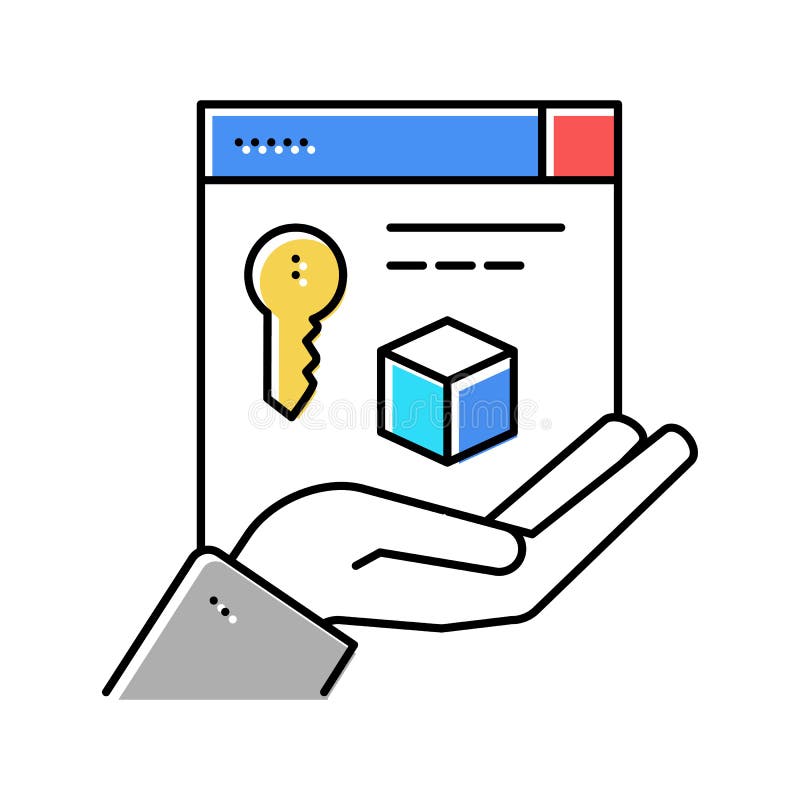 Security Digital Processing Color Icon Vector Illustration Stock Vector ...