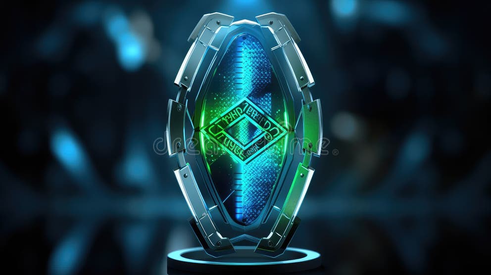 Security dna shield stock illustration. Illustration of generated ...