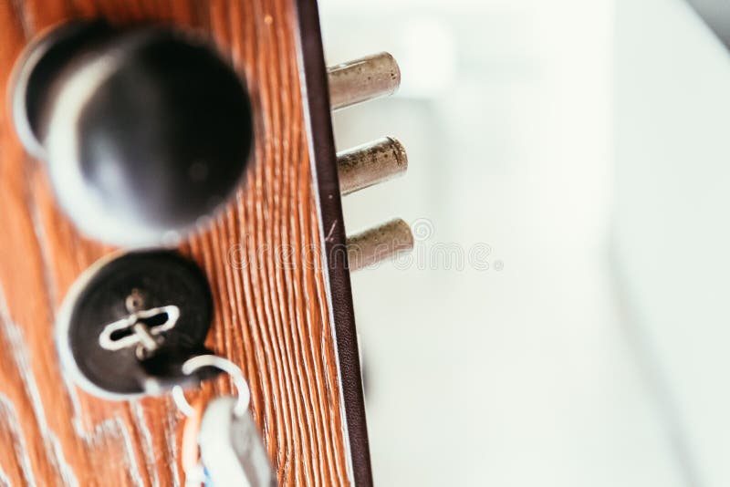 Security Door with Theft Protection Stock Photo - Image of save, fear ...