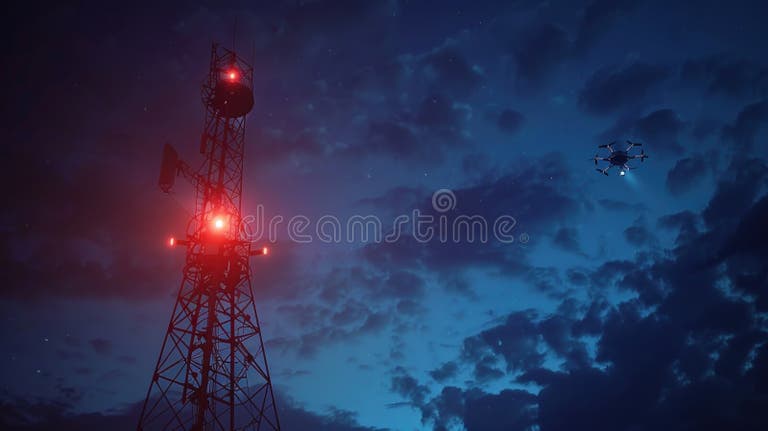 Security Drone in Motion Records Explosion in Active War Zone Stock ...