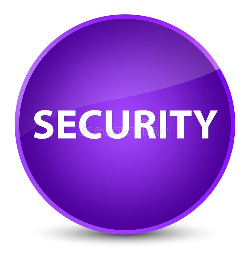 Security Elegant Purple Round Button Stock Illustration - Illustration ...