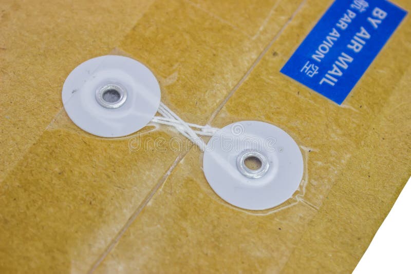 Envelope with red string stock photo. Image of company - 5116314