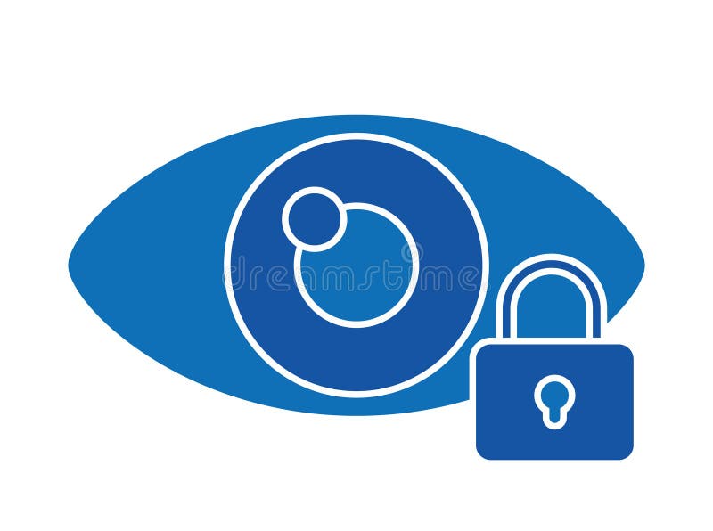 Security eyeball padlock stock vector. Illustration of lock - 342883841