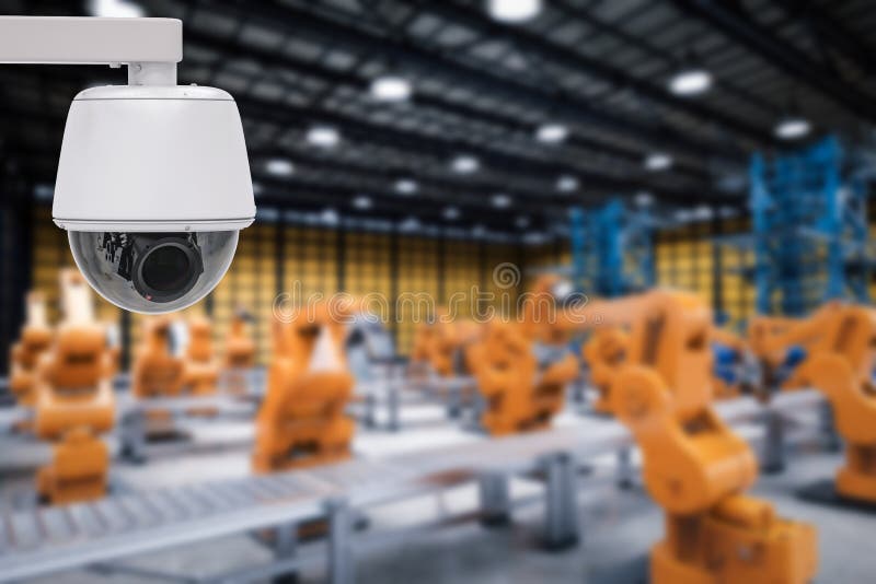 CCTV in factory stock photo. Image of monitor, electronic - 60612872