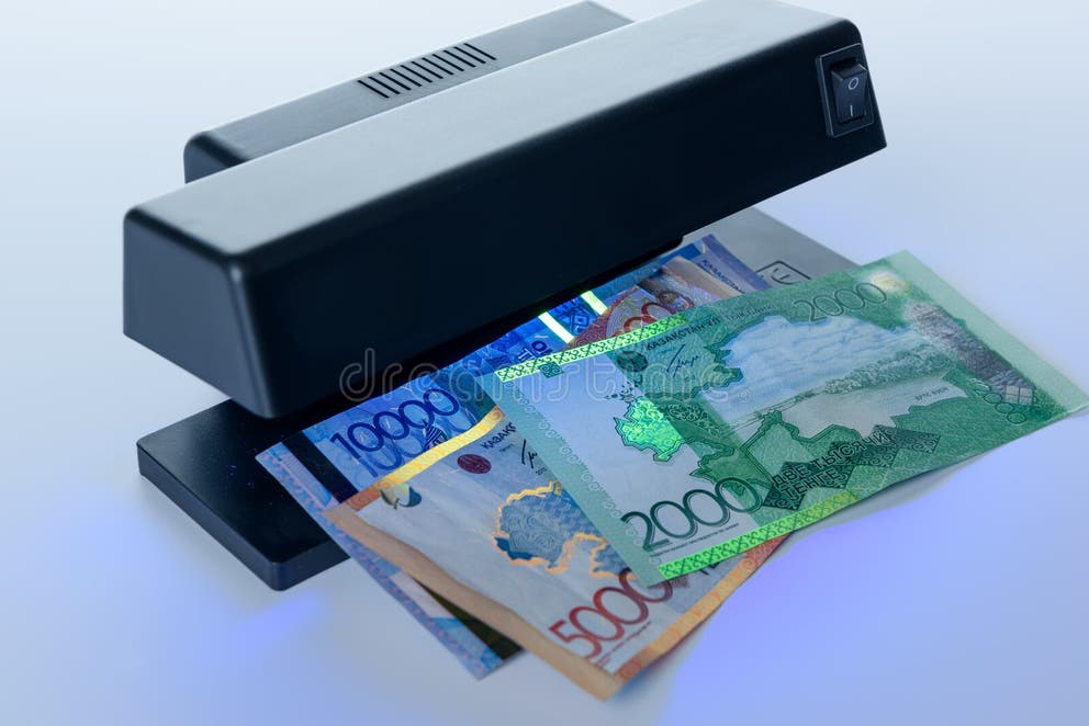 Security Features on Banknote in UV Light Protection Stock Photo ...