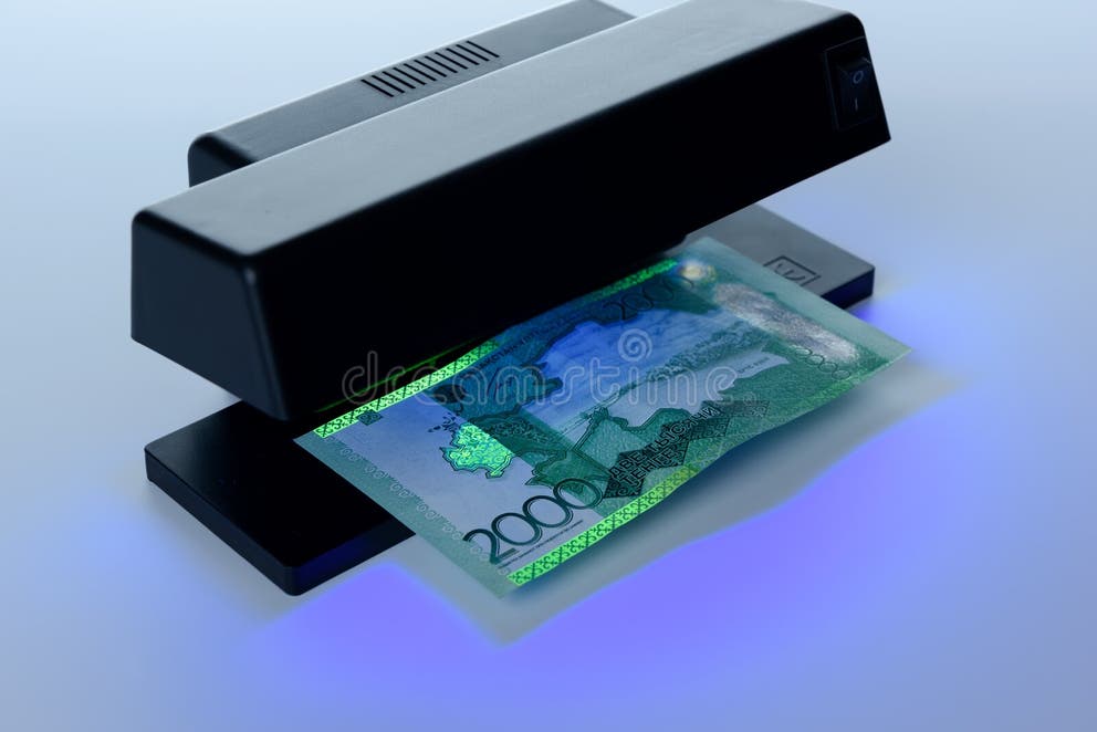 Security Features on Banknote in UV Light Protection Stock Photo ...