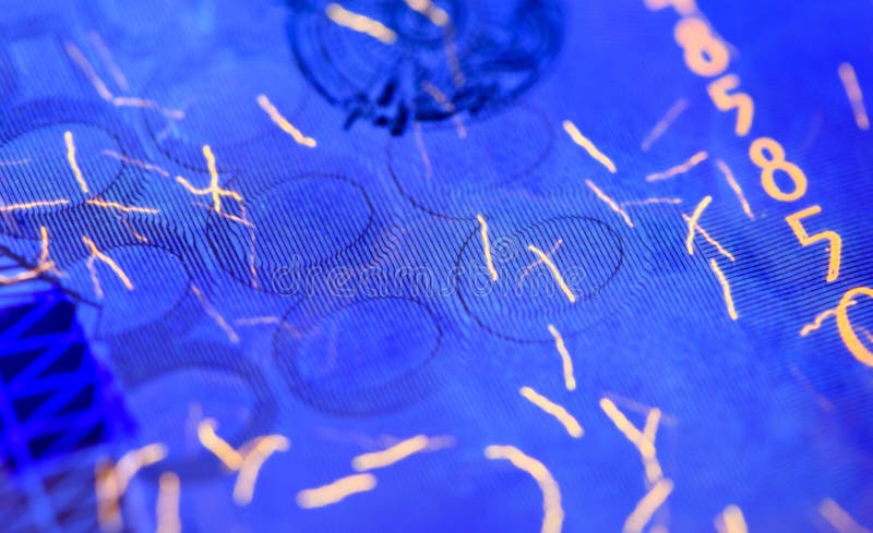 Banknote glow under UV stock image. Image of bill, money - 37137891