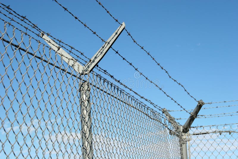 Security fence stock image. Image of link, rural, outback - 1303987