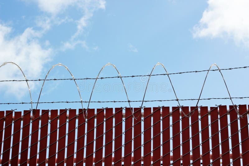 Security Fence stock photo. Image of crasher, trespassing - 14347756