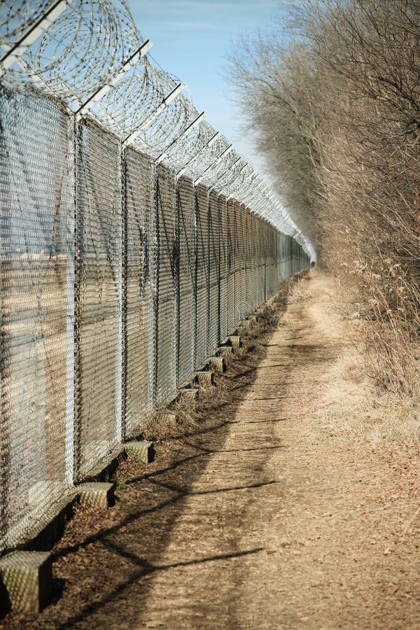 Approaching U.S. Border Patrol Vehicle at U.S./Mexico Border Wall Stock ...