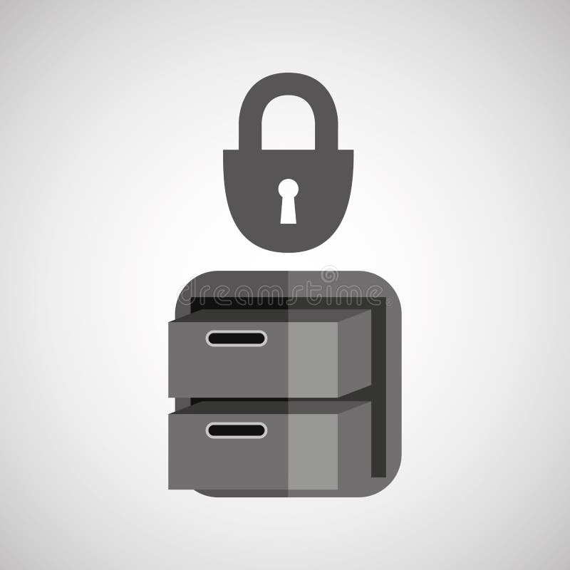 Security File Cabinet Icon Design Stock Vector - Illustration of ...