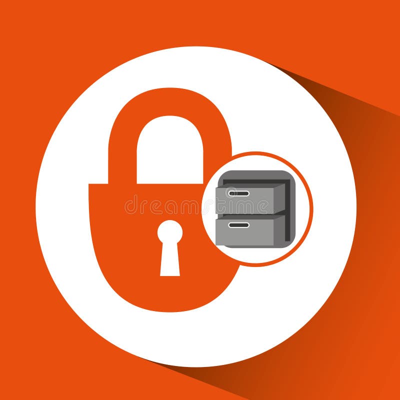 Security File Cabinet Icon Design Stock Vector - Illustration of data ...