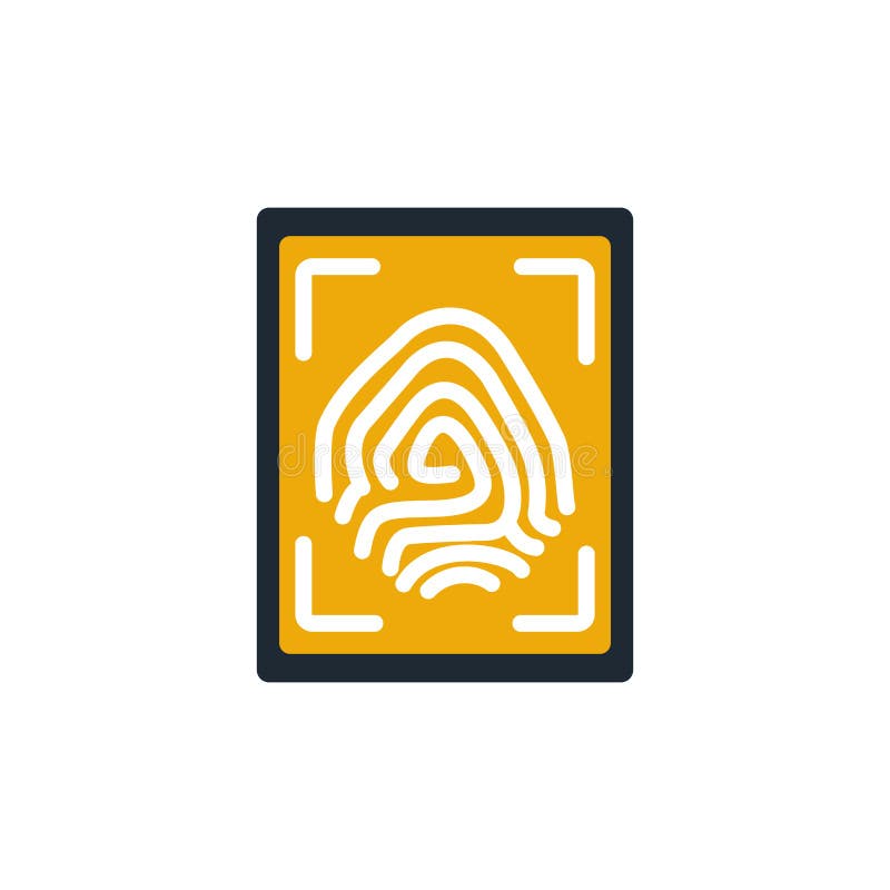 Fingerprint reader icons stock illustration. Illustration of identity ...