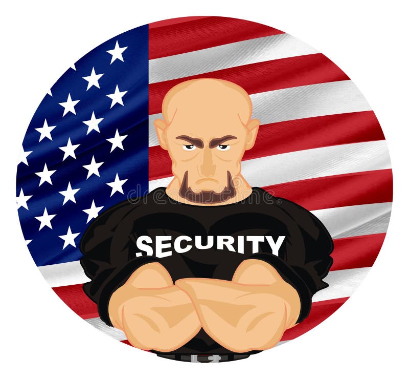 Security and flag stock illustration. Illustration of uniform - 140311260