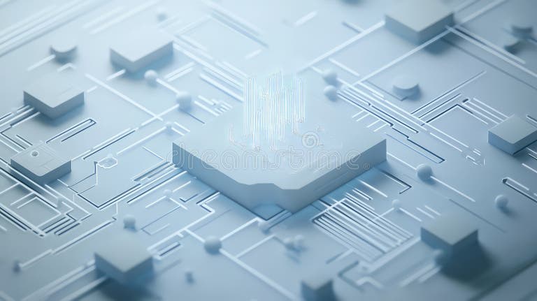 Security Floating Quantum Encryption System Stock Illustration ...