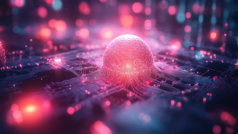 Security Floating Quantum Encryption System Stock Illustration ...