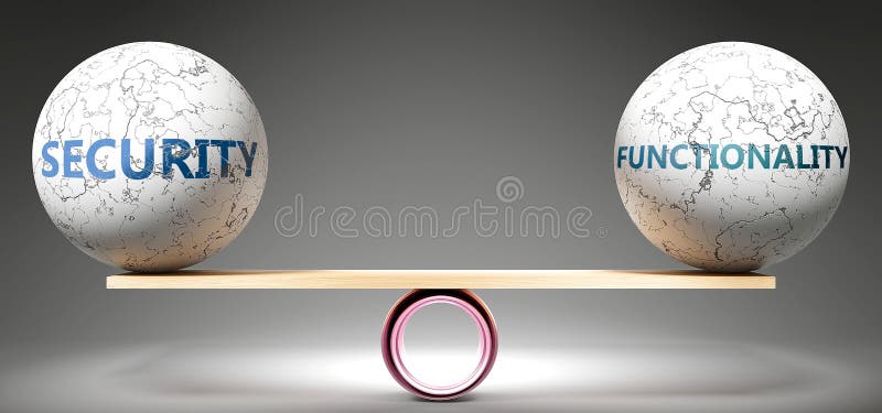Security and Functionality in Balance - Pictured As Balanced Balls on ...