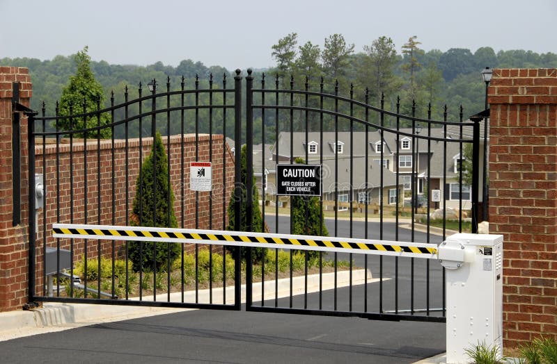 Security Gate stock photo. Image of residential, gated - 5569590