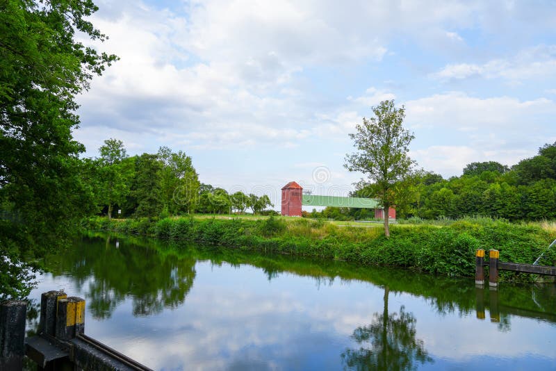 Security Gate on the Canal in Datteln Stock Photo - Image of security ...